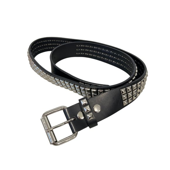 Hot Topic | Accessories | Hot Topic Three Row Pyramid Stud Belt Mens 42 ...